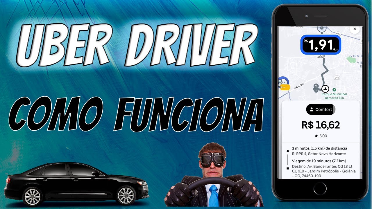 COMO FUNCIONA O APLICATIVO DA UBER PARA MOTORISTA | App UBER Driver ...