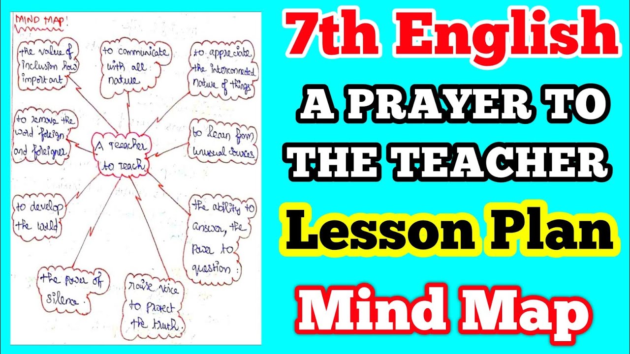 A Prayer to the Teacher || Lesson Plan & Mind map || 7th Standard ...