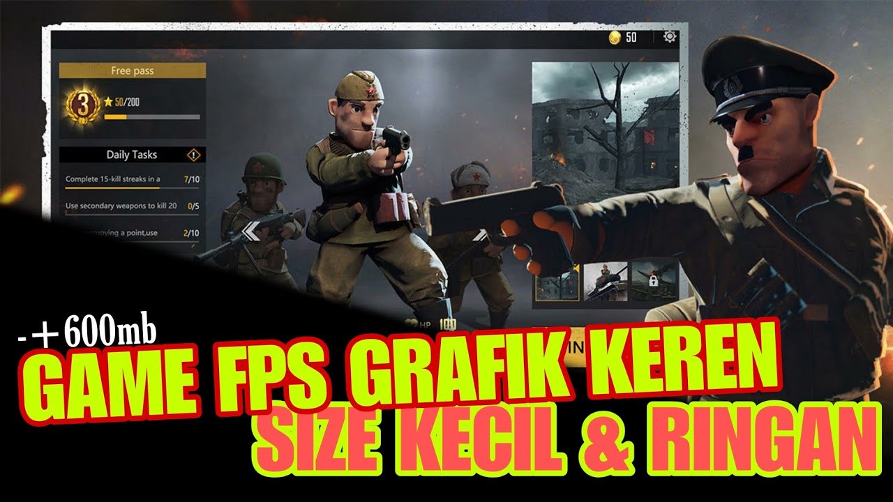 DOWNLOAD GAME ANDROID FPS TEMA PERANG GRAFIK KEREN SIZE KECIL DAN ...