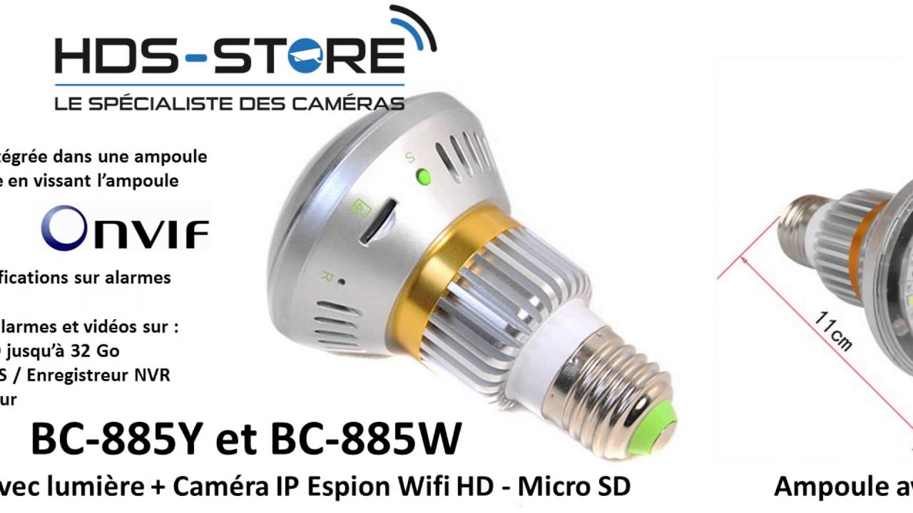 [PRESENTATION VIDEO] BC-885Y BC-885W Ampoule lumière caméra ...