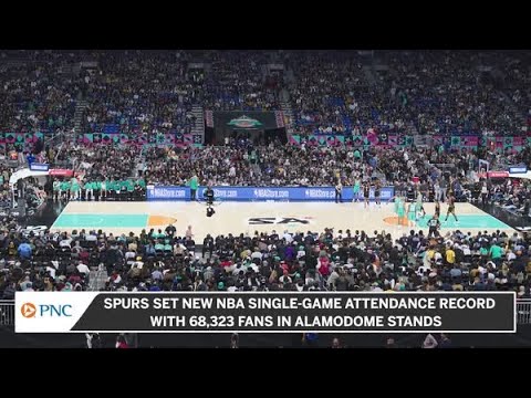 Spurs Set NBA Single-Game Attendance Record At Alamodome - YouTube