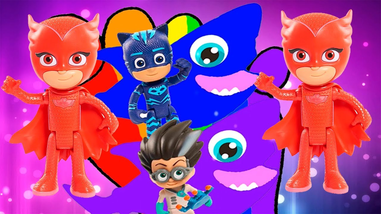 Pj Masks wrong heads toys with Feet Painting And Learn Colors with Pj ...