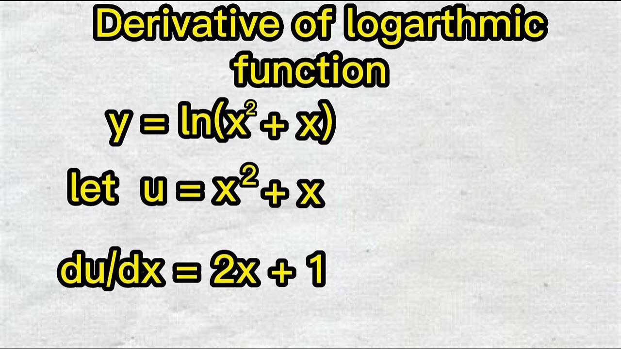 How to find derivative of logarithmic function using chain rule - YouTube