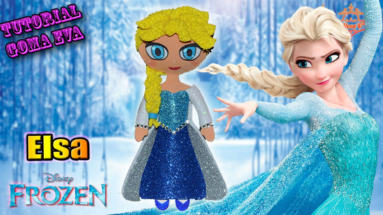 ♥ Tutorial: Elsa de Frozen de Goma Eva en Relieve (Foamy) ♥ - YouTube
