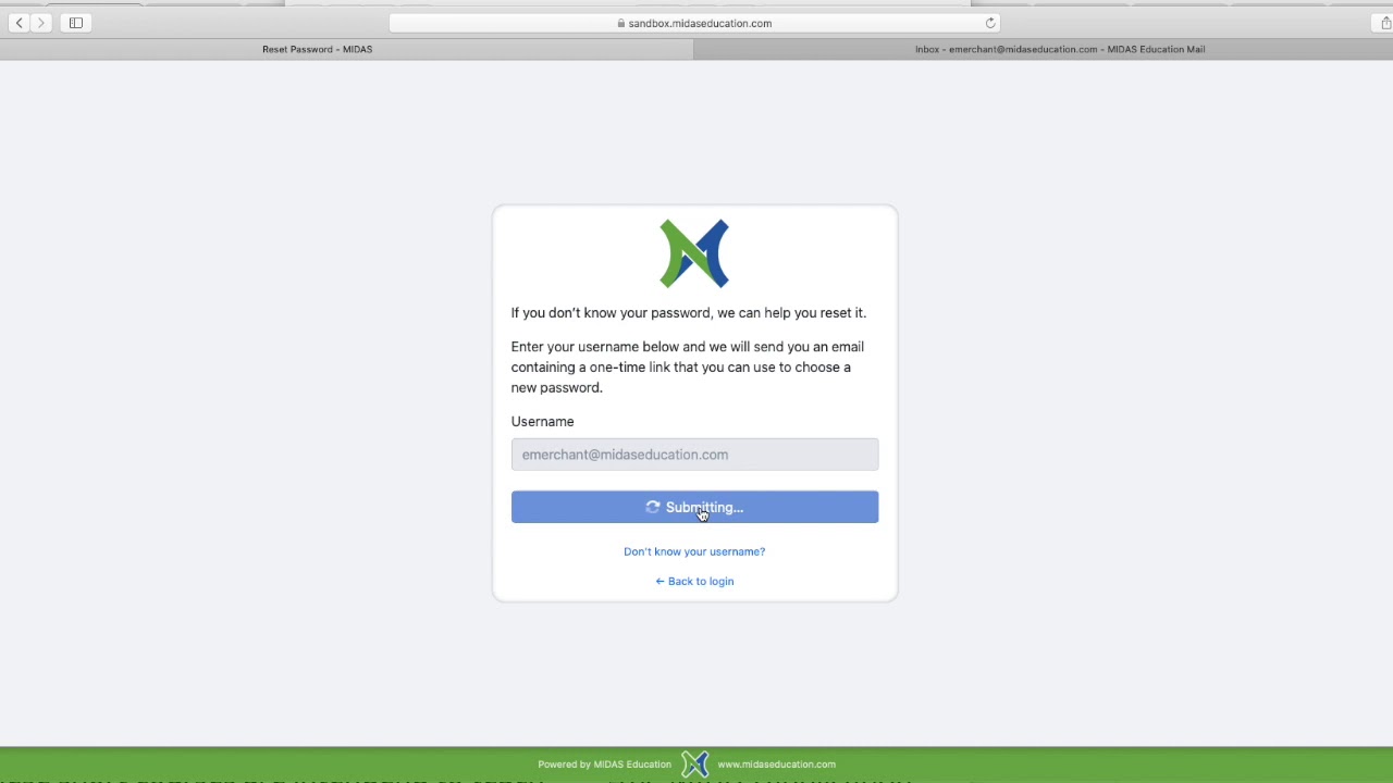 MIDAS Education First Time Login - YouTube