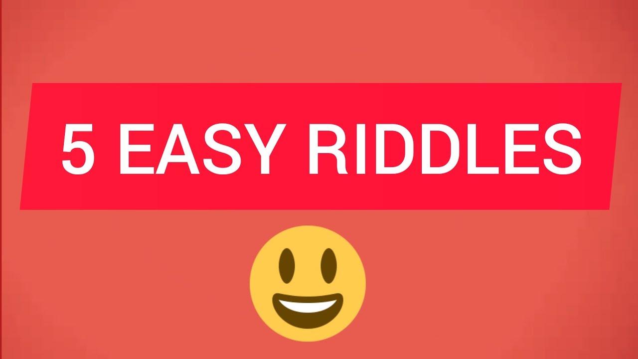 5 easy riddles. 5 seconds to answer - YouTube