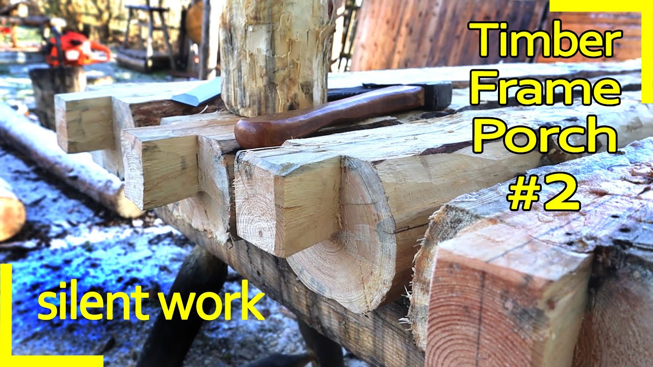 Timber Frame Porch Build #2 - Cutting Tenons - YouTube