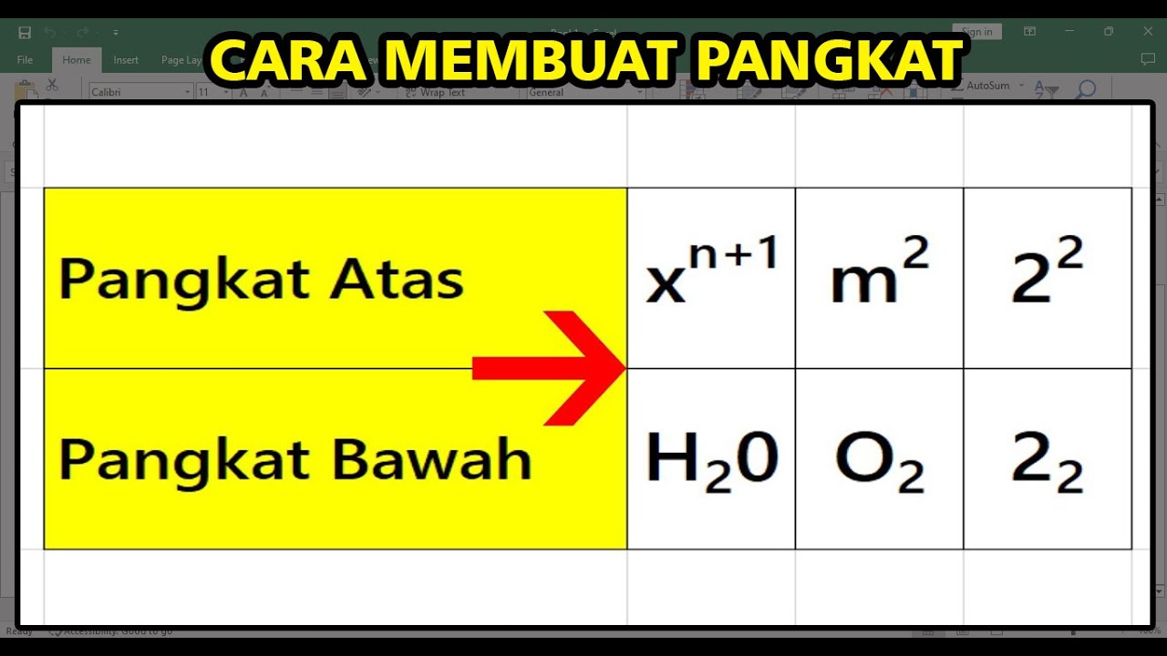 cara-membuat-pangkat-di-excel-youtube
