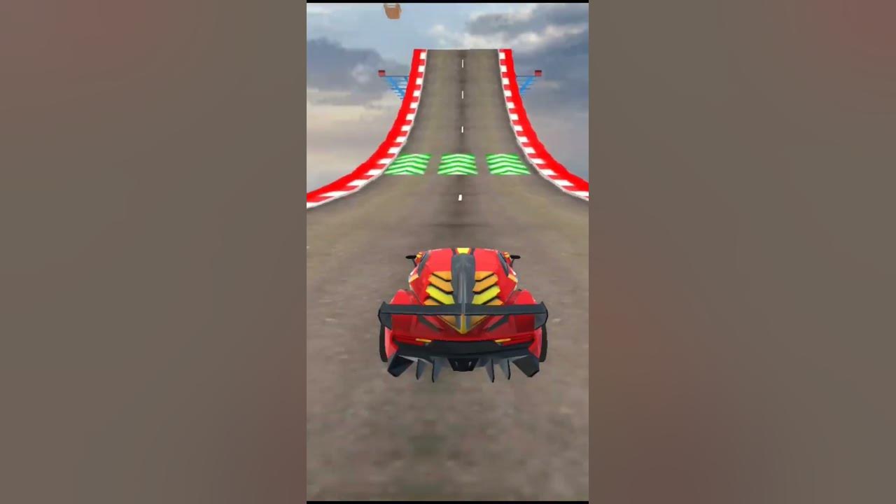 Car Best Stunts Game Red Car Stunts Games | #shorts - YouTube