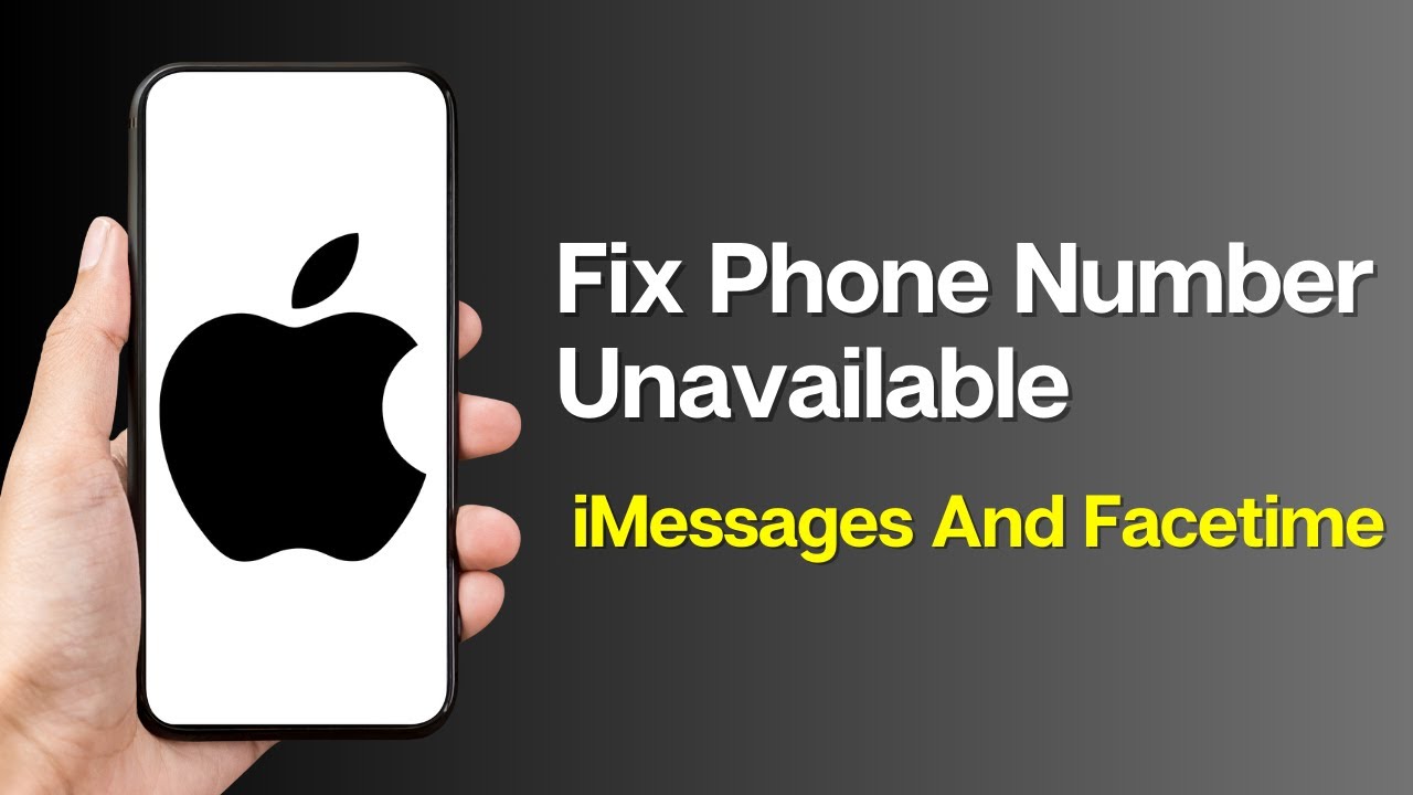 How To Fix Phone Number Unavailable For iMessages And Facetime - YouTube