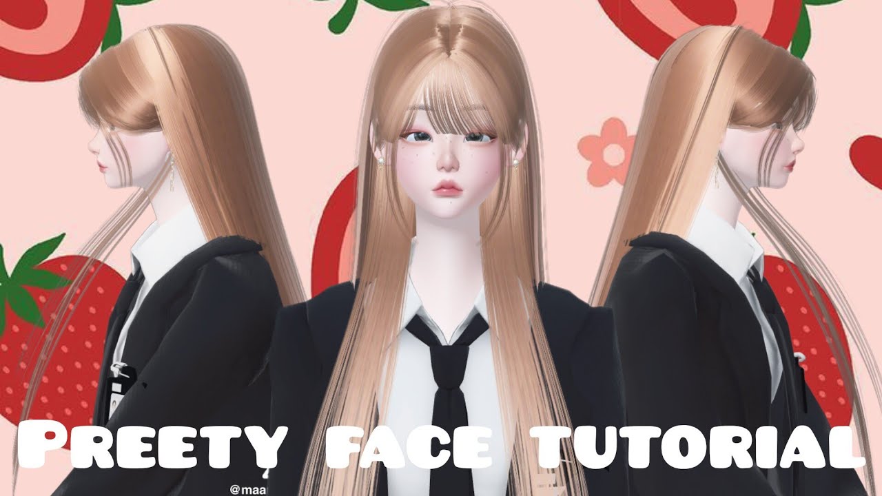 Zepeto Pretty face tutorial 💗🌷 || #cute #zepeto #face #facetutorial # ...