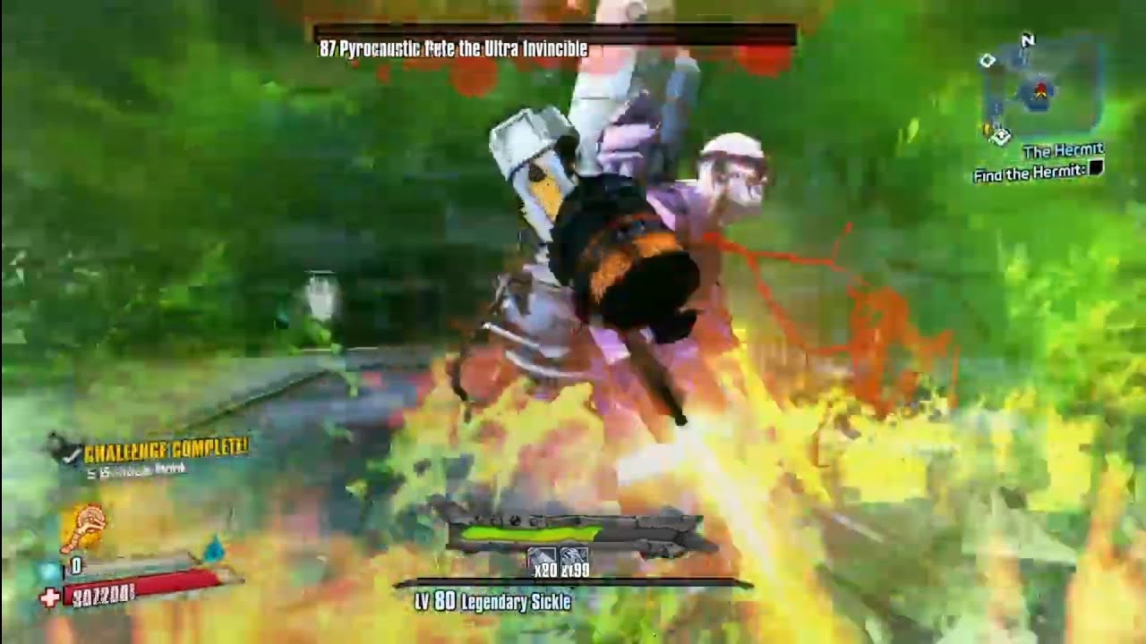 Melee Pyro Pete the Ultra Invincible. Borderlands 2 - YouTube