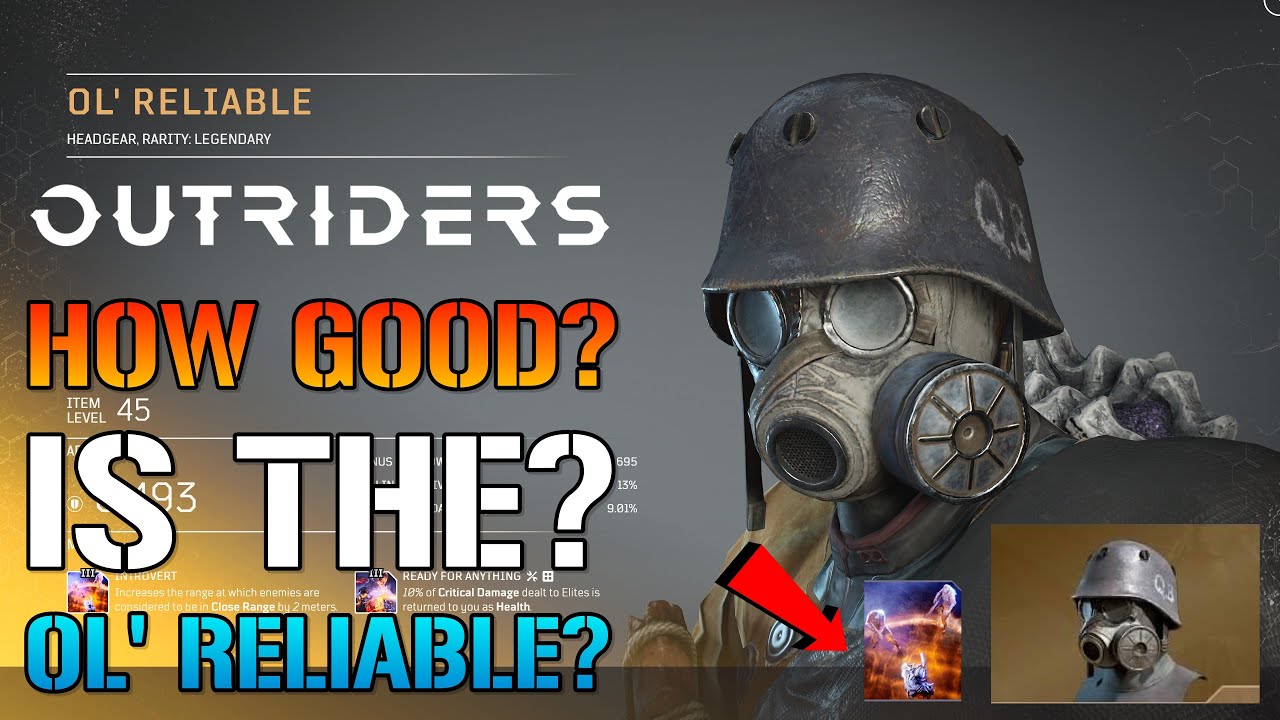 Outriders: OL' RELIABLE Legendary Helmet! How Good Is This LEGENDARY ...