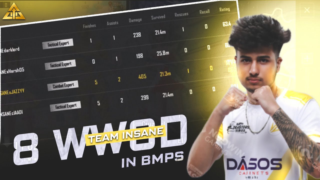 8 WWCD OF TEAM iNSANE in BMPS in 1 VIDEO | BMPS POV |iNSANExJAZZYY ...