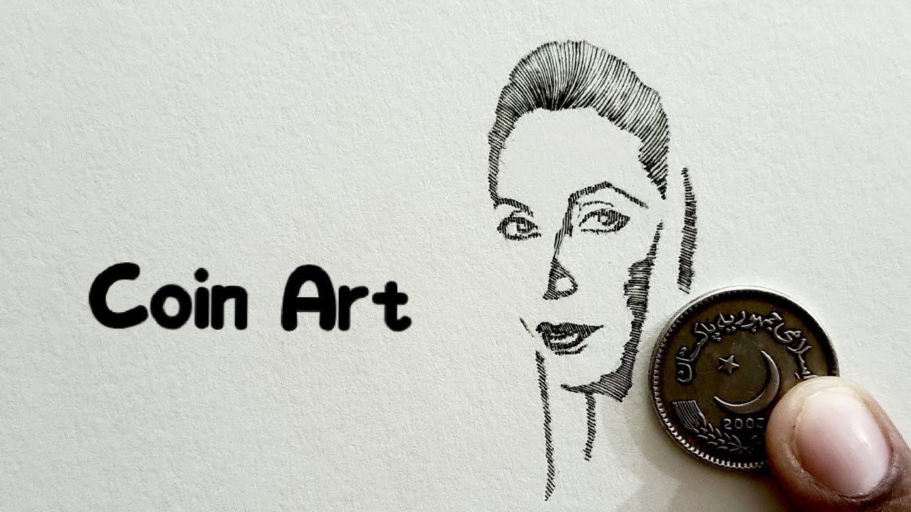 Muhtarma BB Tribute Drawing With the help of a Coin By Artist Safi | A ...