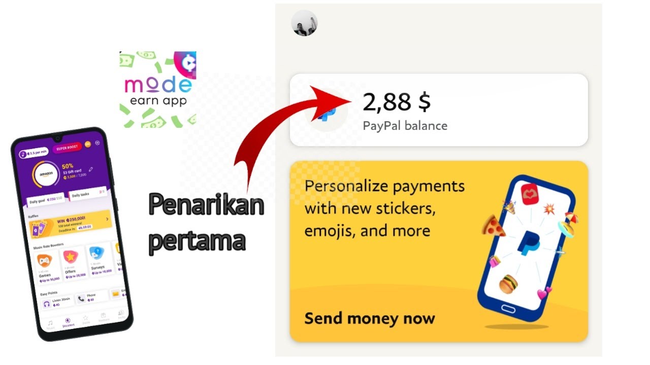 Penarikan pertama di aplikasi Current | Mode earn app penghasil uang ...