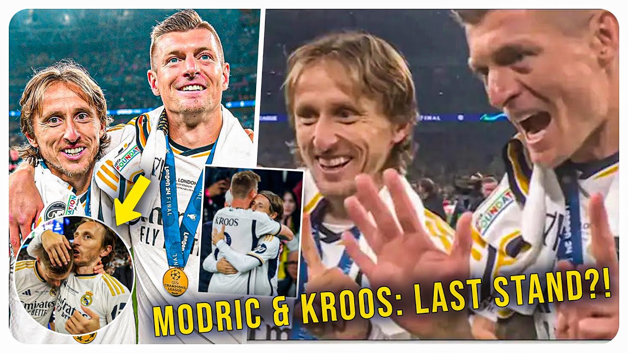 😭 Luka Modric & Toni Kroos Recreate Iconic Champions League Celebration ...