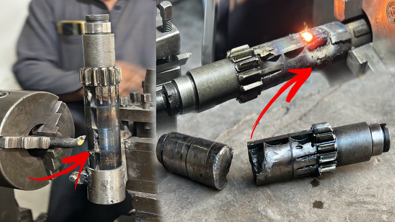 A unique connection of Broken truck gear Block with making Tool for ...