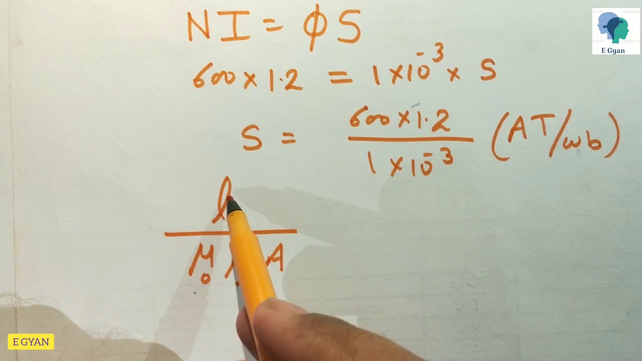 Magnetic circuit problem 2 : example on magnetic circuit #bee - YouTube