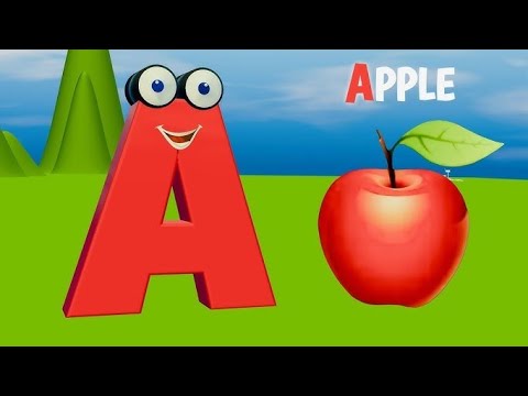 ABCD | A for apple | Abc phonics song nursery rhymes | ABCDE - YouTube