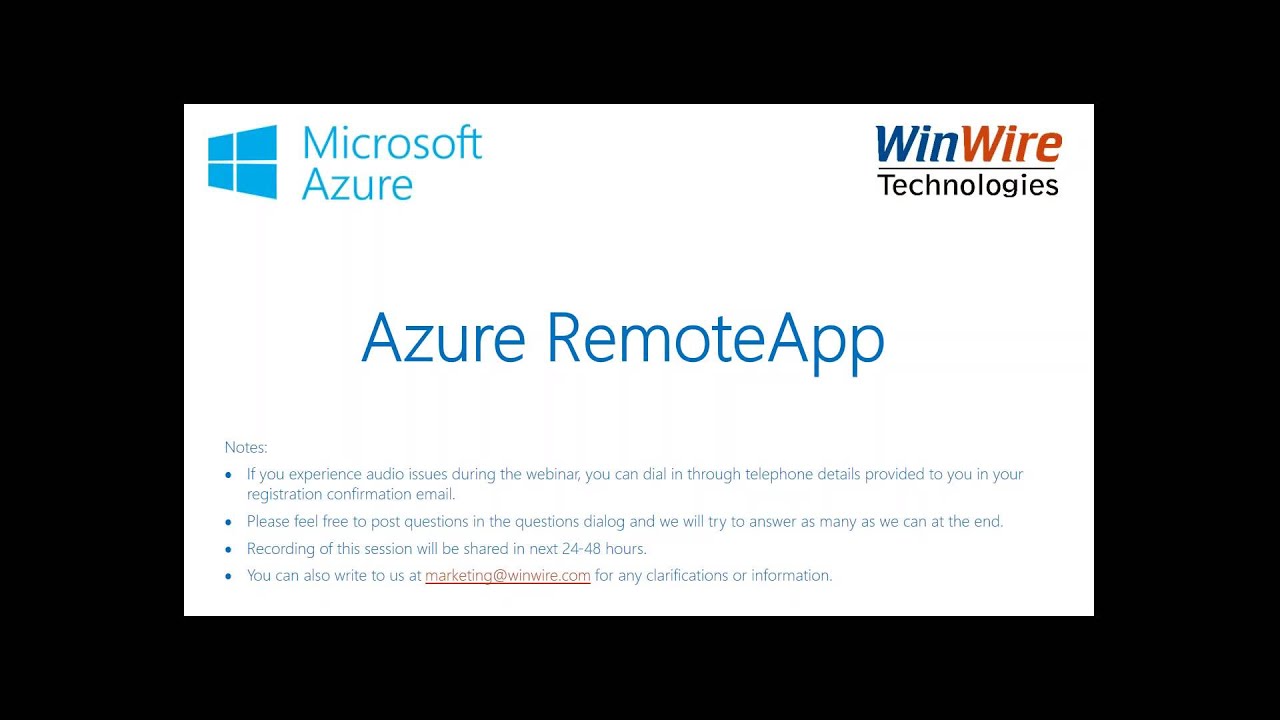 Azure RemoteApp for Enterprise Architecture - YouTube