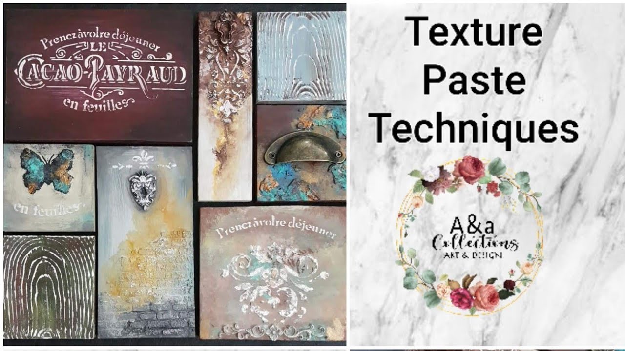 Texture paste techniques , Wall hanging with texture paste , Mix media ...
