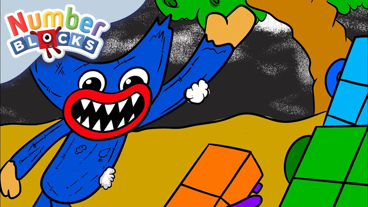 RUN...RUN...RUN!!! NUMBERBLOCKS SCARED HUGGY WUGGY - YouTube
