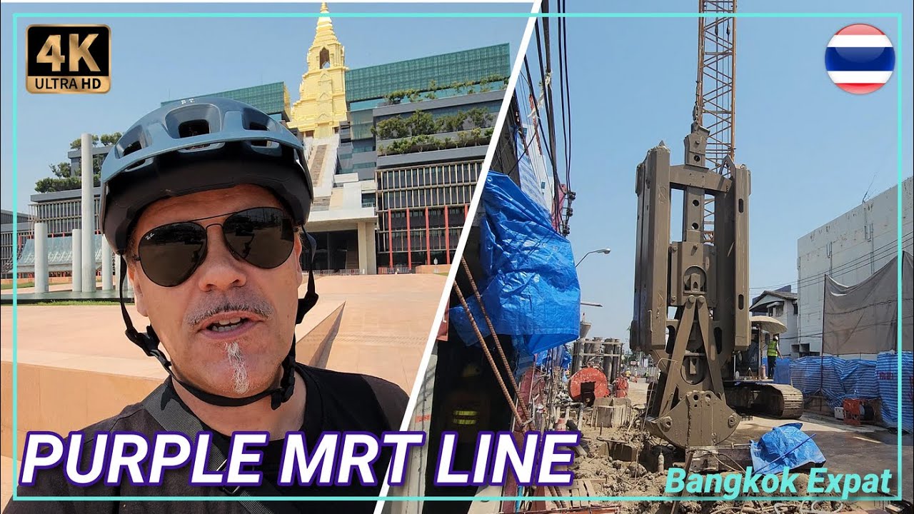 NEW Purple MRT Line Construction Started Bangkok 🇹🇭 Thailand - YouTube