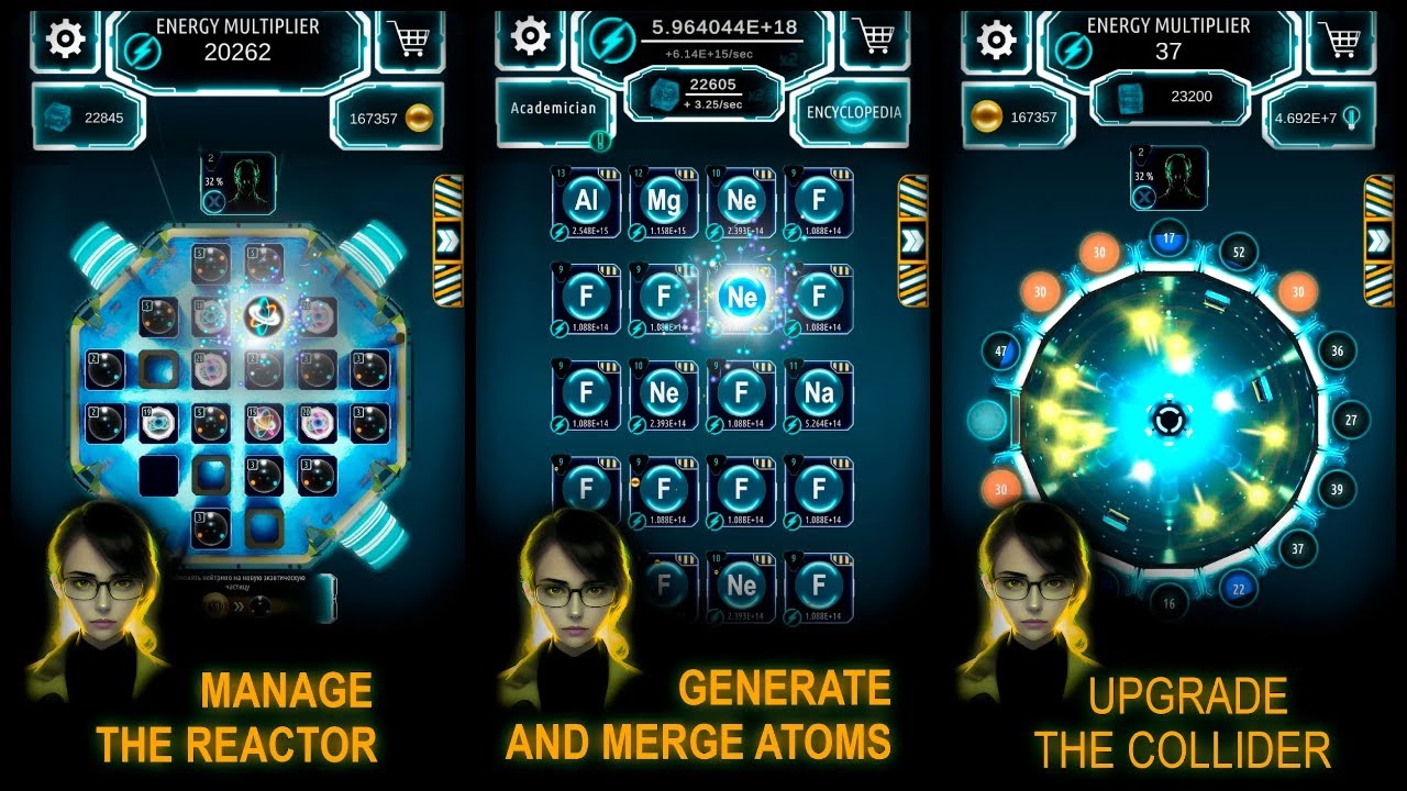 ATOM Inc. Idle Game Android Gameplay - YouTube