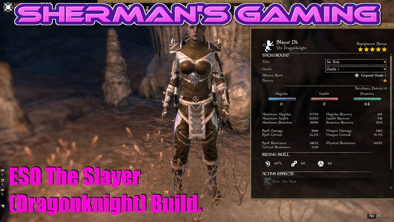 ESO The Slayer (Dragonknight) Build. - YouTube