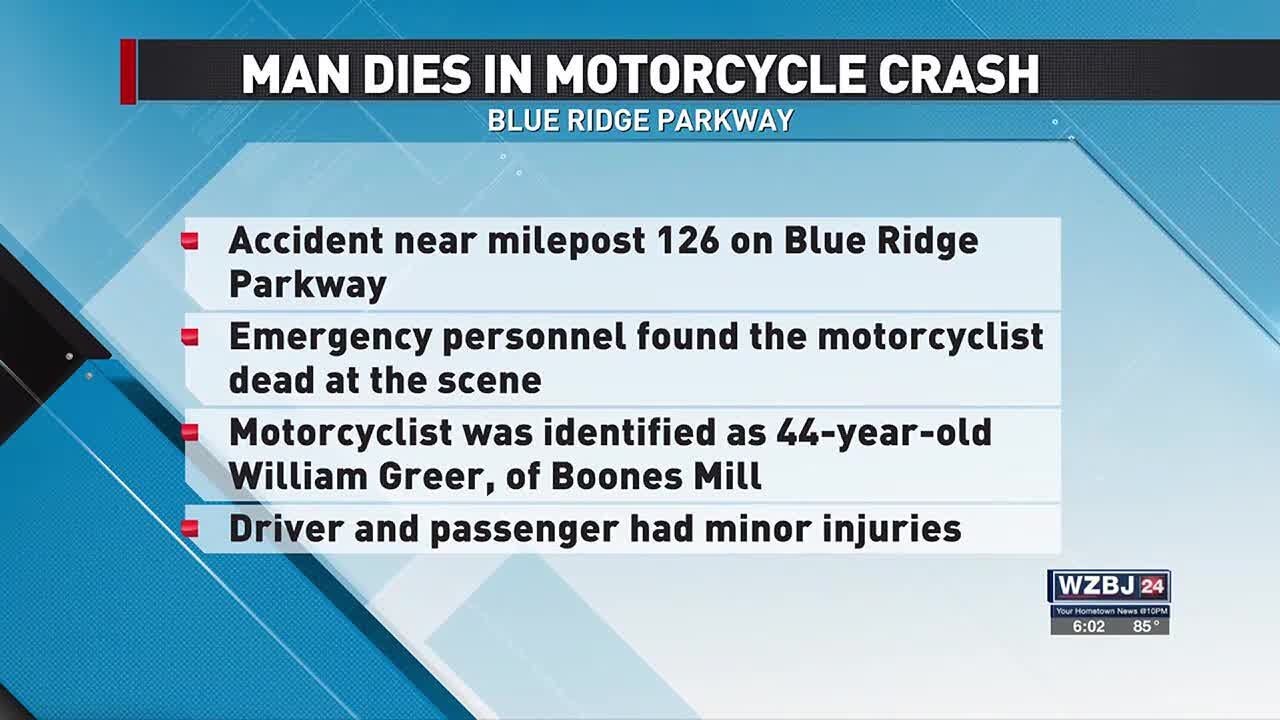 Man Dies in Motorcycle Crash on Blue Ridge Parkway - YouTube