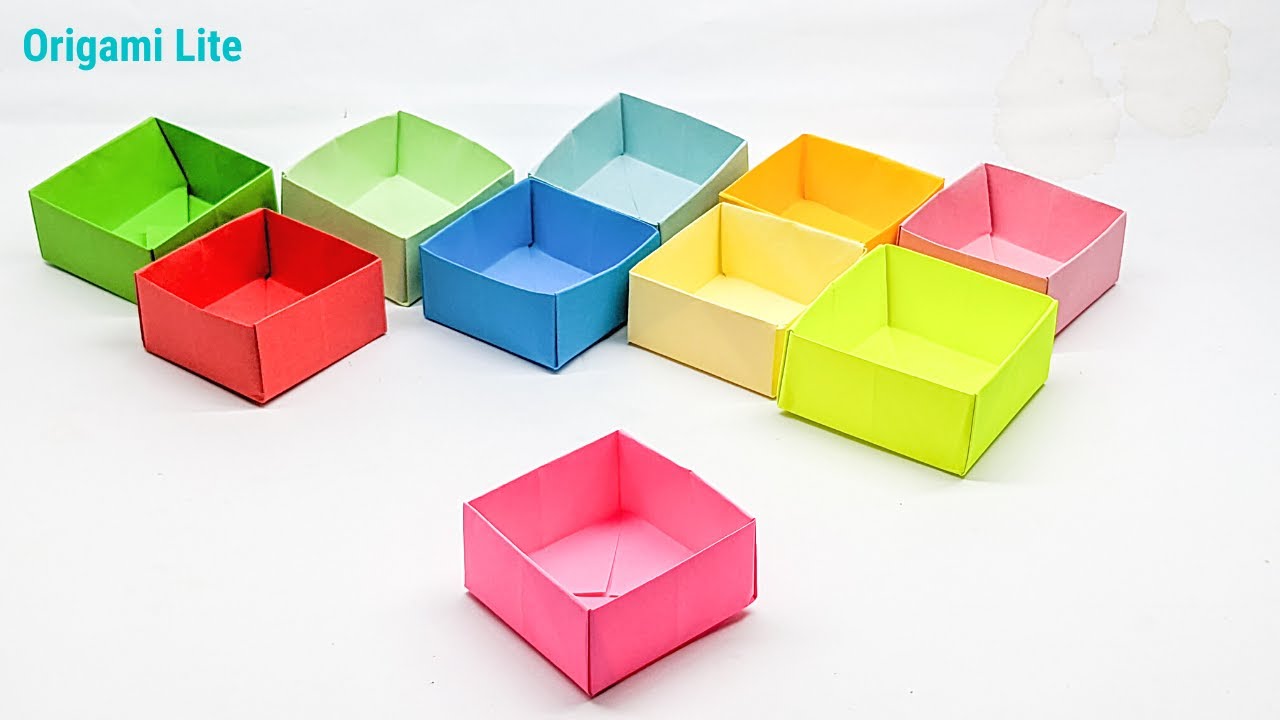 Beginner Easy Origami Box Step By Step - YouTube