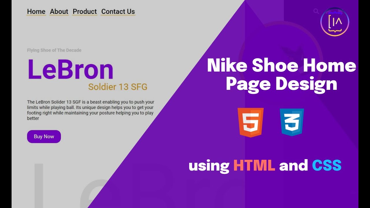 Nike Shoe Home Page Web Design Html Css Youtube 8129