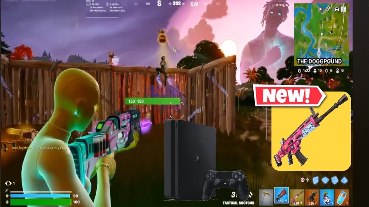 PS4 60 FPS Fortnite Controller 🎮 Gameplay *New Mythic Ice Spice AR ...