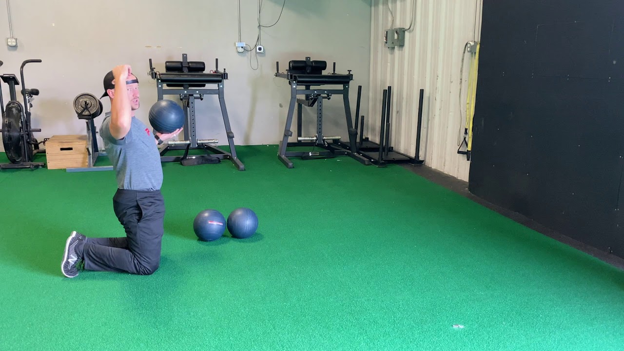 Kneeling Overhead Med Ball Throw - YouTube