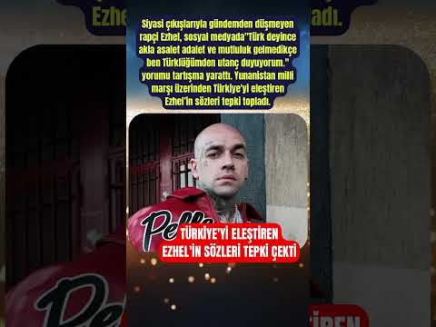 Ezhel’in Türkiye'yi eleştiren sözleri tepki çekti. #ezhel #magazin #shorts #türkiye