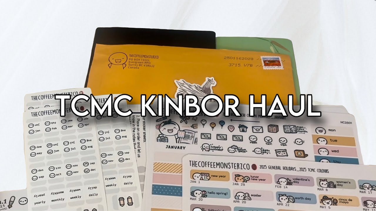 Planner Setup with TheCoffeeMonsterzco Stickers | Kinbor Planner - YouTube