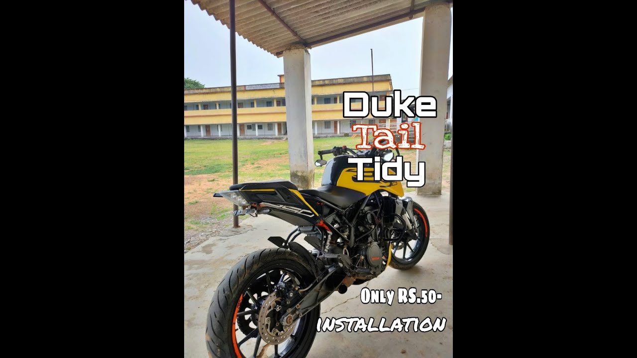 ktm duke 250 custom tail tidy installation diy - YouTube