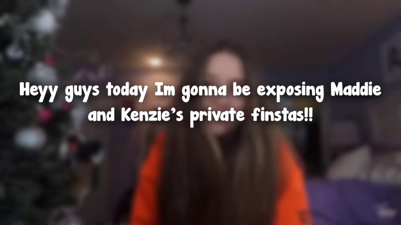 EXPOSING MADDIE AND KENZIE ZIEGLER private FINSTAS - YouTube