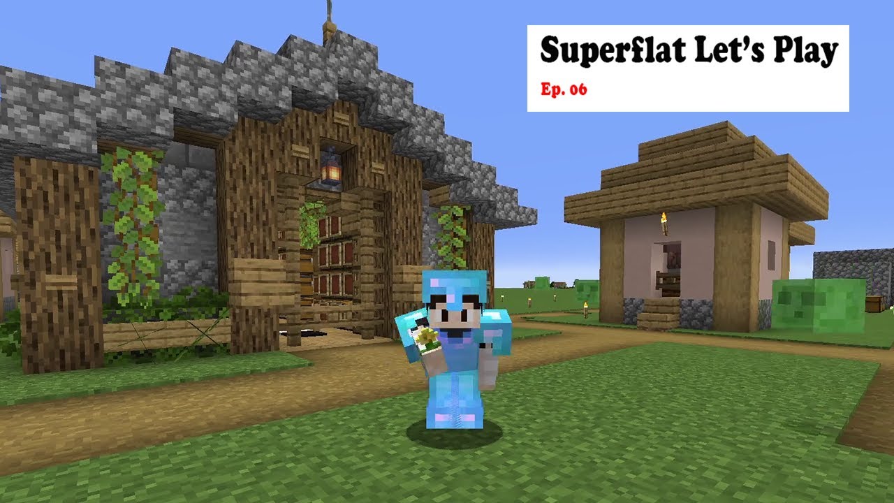 The first build of the world | Superflat Let's Play Ep. 6 | Minecraft 1 ...