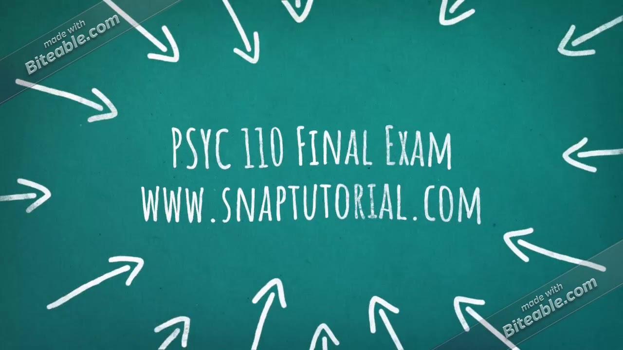 PSYC 110 Final Exam | snap tutorial |fast delievry - YouTube