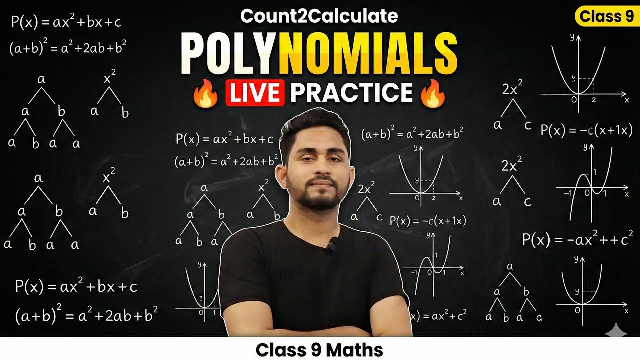 Class 9 Maths Polynomials 🔥 Full Questions Practice LIVE | Exam 2026 # ...