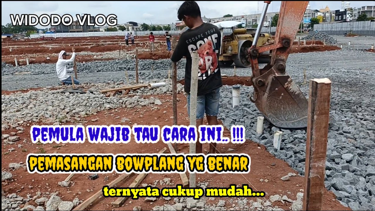 cara memasang bowplang sebelum digali pondasi - YouTube