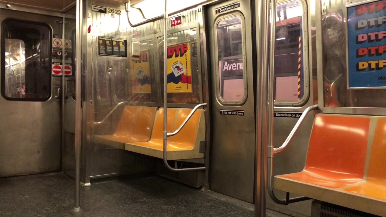 NYC Subway: Riding R68 D Train via F Line (Coney Island - Church Ave ...