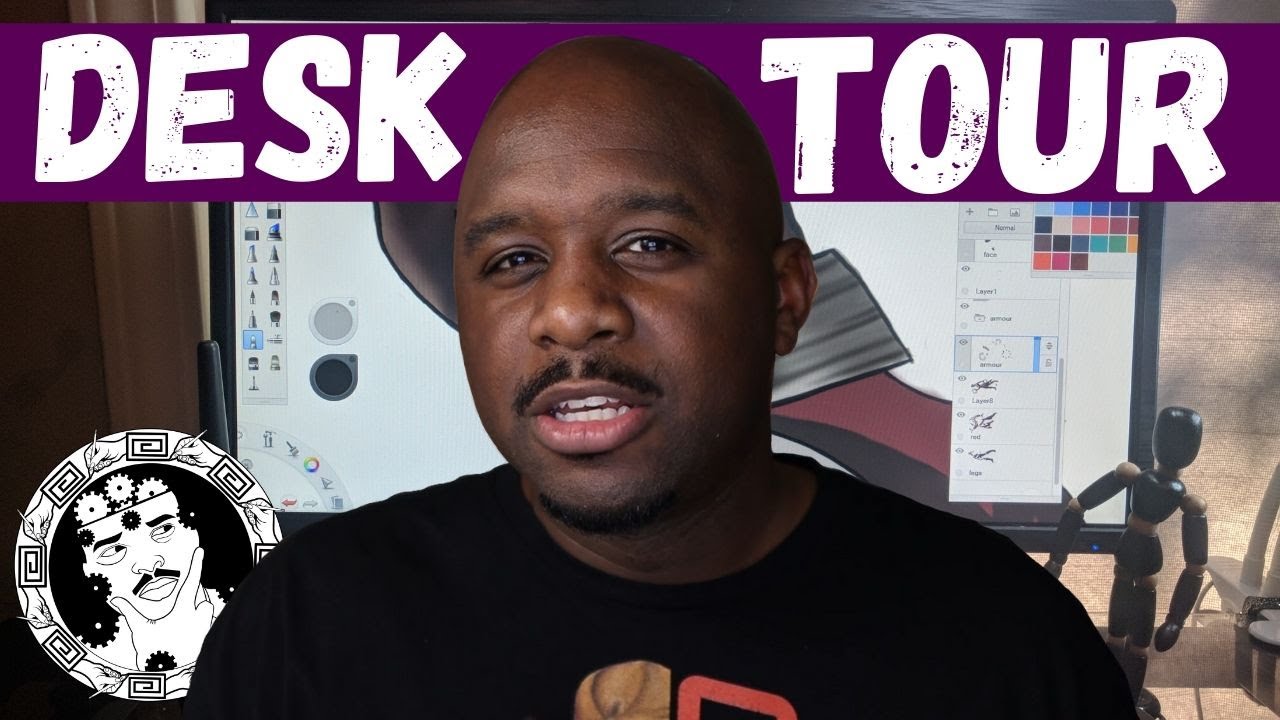 BEST DESK SETUP FOR DIGITAL ARTISTS WITH SMALL ROOM - YouTube