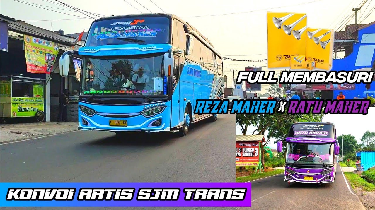 Full Telolet bus Artis!!!! Telolet SJM Trans Ratu Maher dan Reza Maher ...
