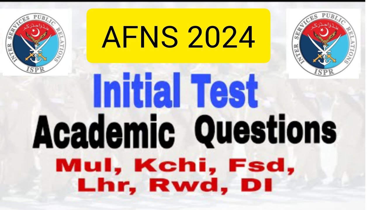 AFNS past papers 2024| Afns most important mcqs in different centers ...