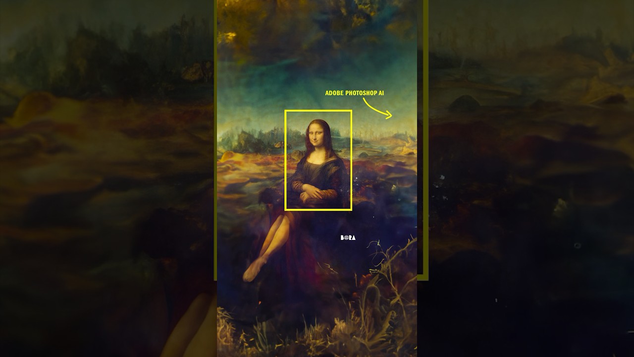 How would an extended painting of Mona Lisa look like? Adobe Photoshop ...