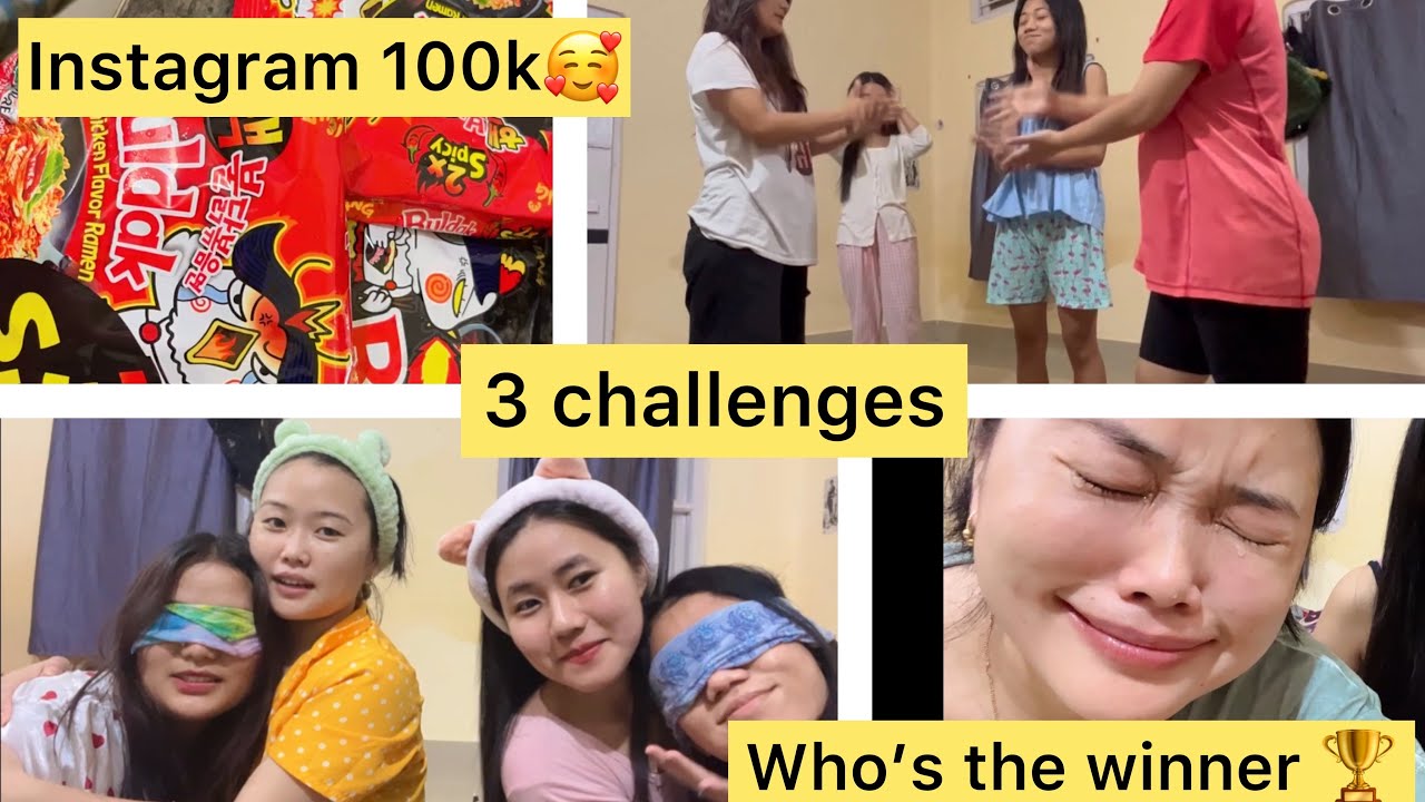 Celebrating my INSTAGRAM 100k family with doing challenges with my ...