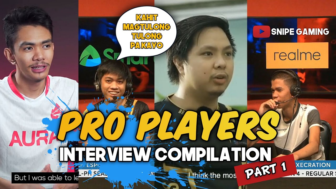 PRO PLAYERS INTERVIEW COMPILATION PART 1 | SNIPE GAMING TV - YouTube